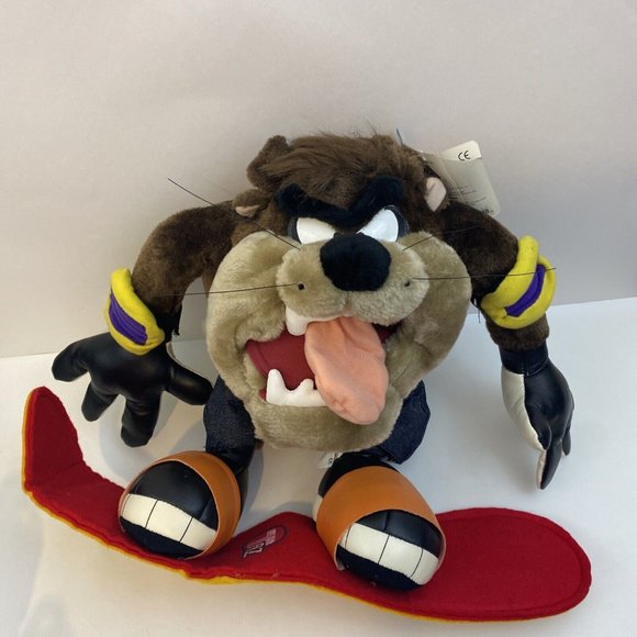 Warner Bros. | Toys | Taz Tasmanian Devil Boarding 4 Plush Doll Toy ...